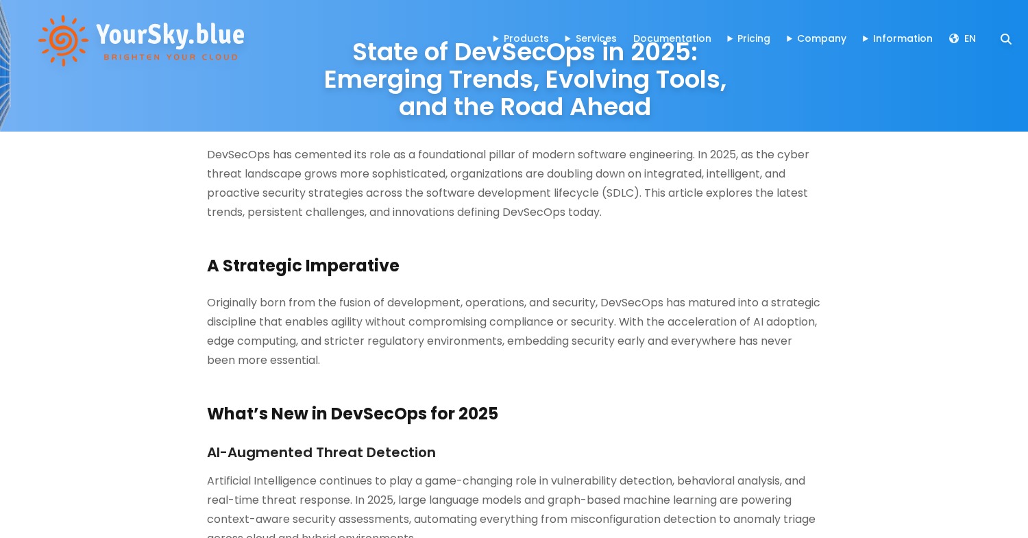 State of DevSecOps in 2025: Emerging Trends, Evolving Tools, and the ...
