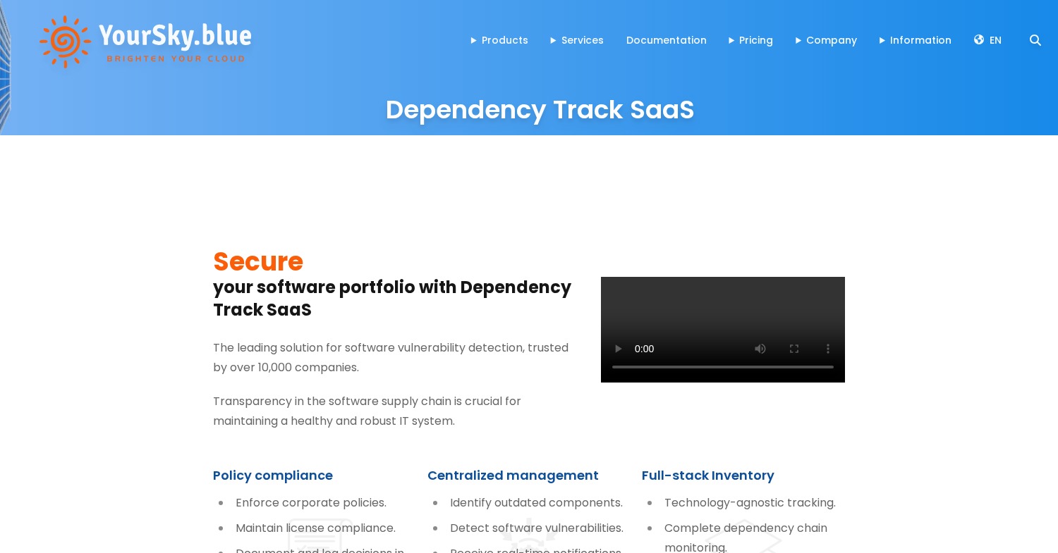 Dependency Track SaaS Dependency Track SaaS